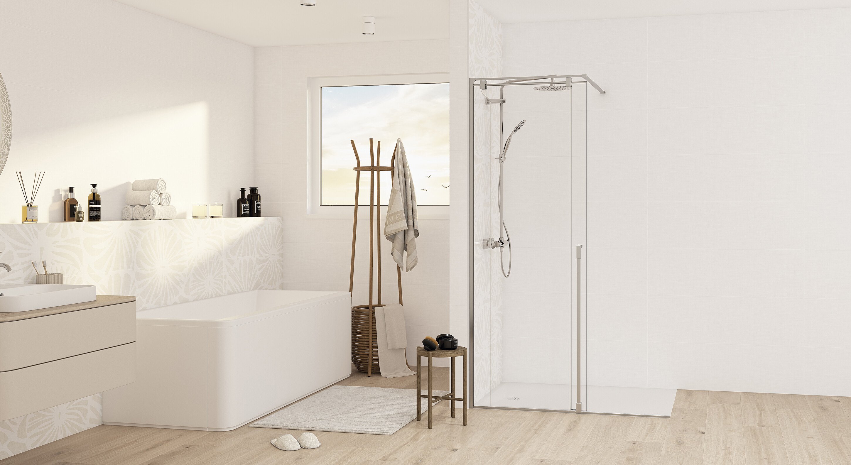 Solo C - Paroi de douche type walk-in coulissant | Kinedo