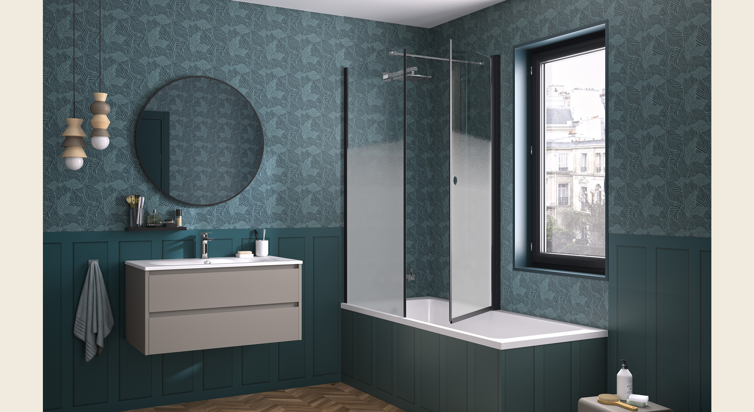 Smart Design Orion : Pare-baignoire pivotant | Kinedo