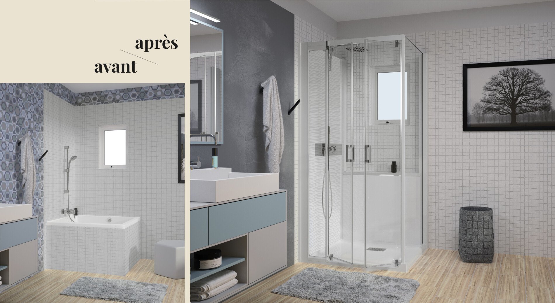 Kinemagic Design mixte : Espace douche familial | Kinedo