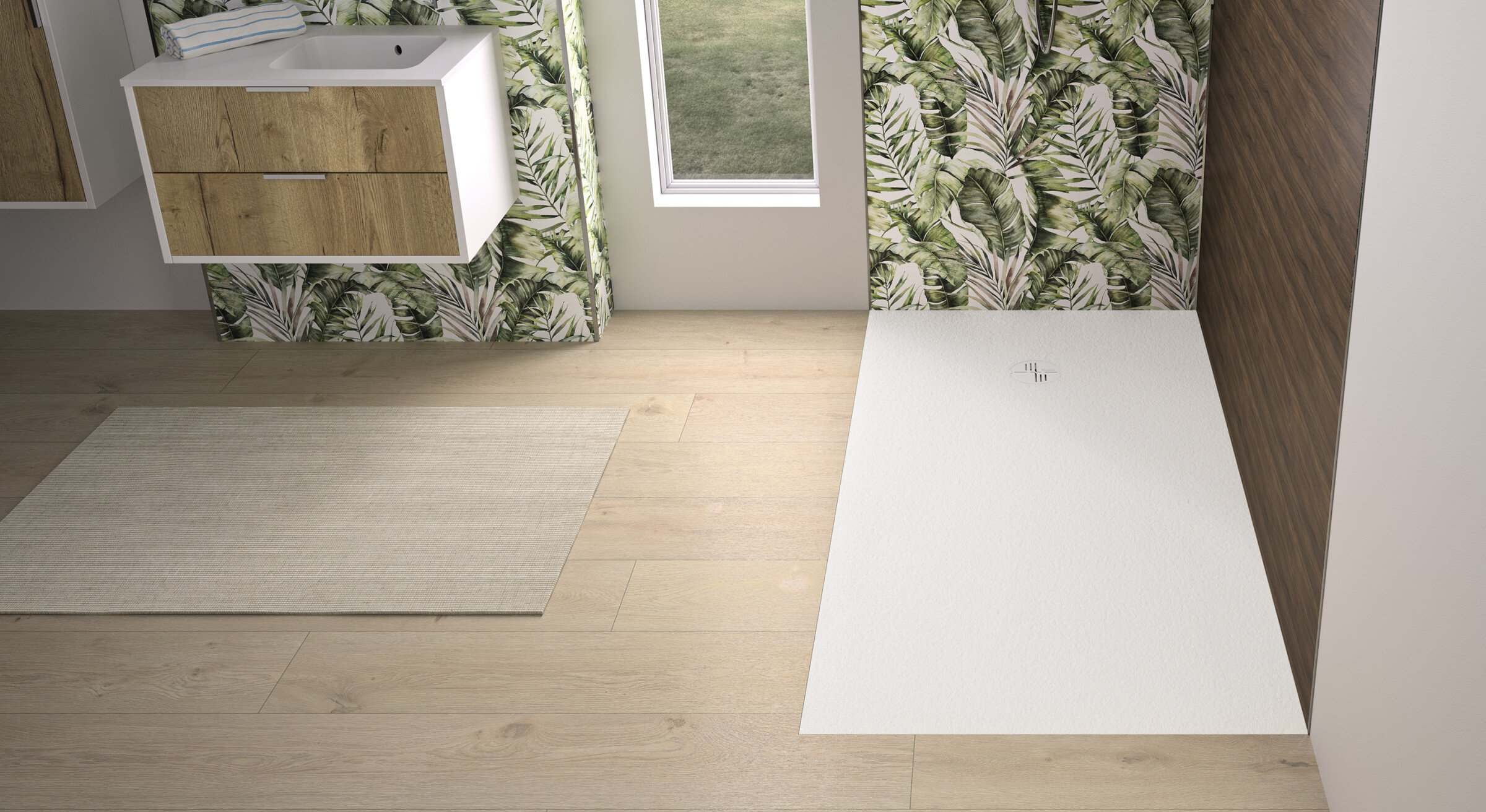 Kinemoon Evo – Receveur de douche extra-plat découpable | Kinedo